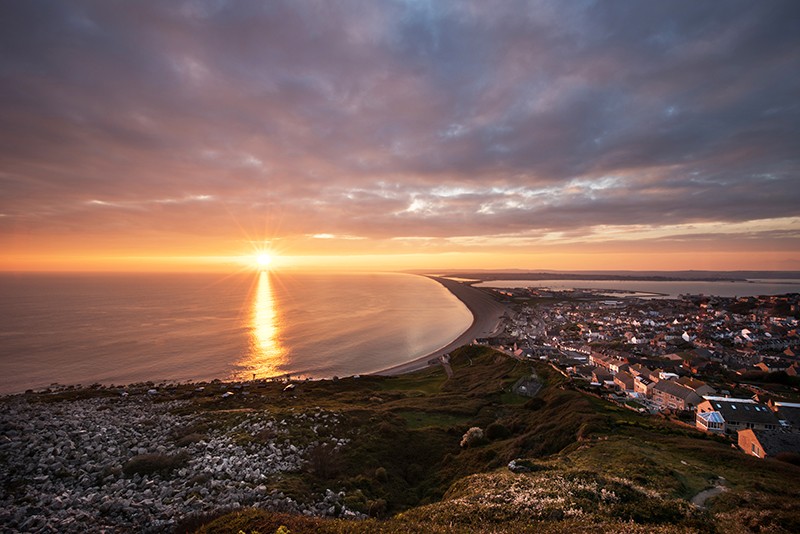 Chesil Beach Sunset – South Dorset Spurs